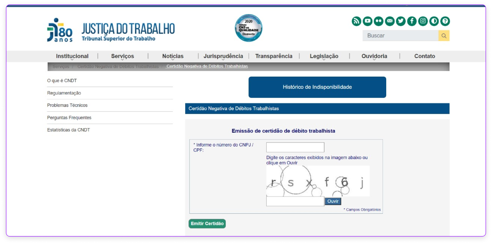 A Certidão Negativa de Débitos Trabalhistas é essencial nas licitações
